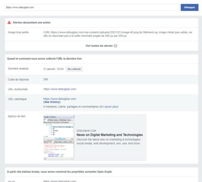Facebook Debug : Comment utiliser le Facebook Sharing Debugger [Tuto Complet]