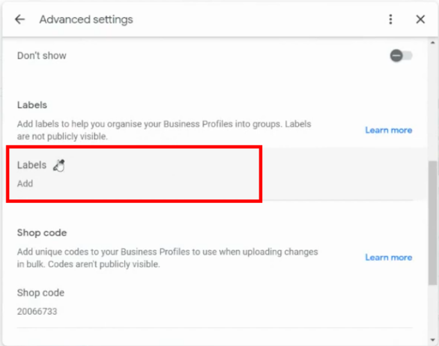 Google Business Profile: How to use labels?