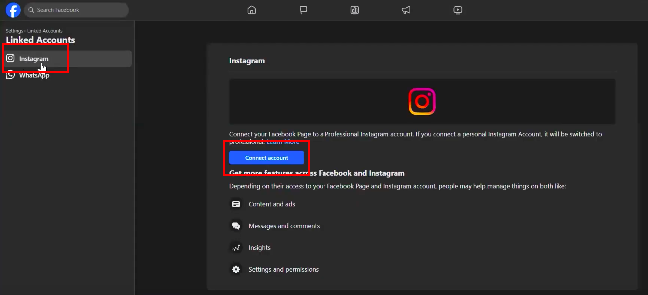 How to Link an Instagram Account to a Facebook Page? | DebugBar